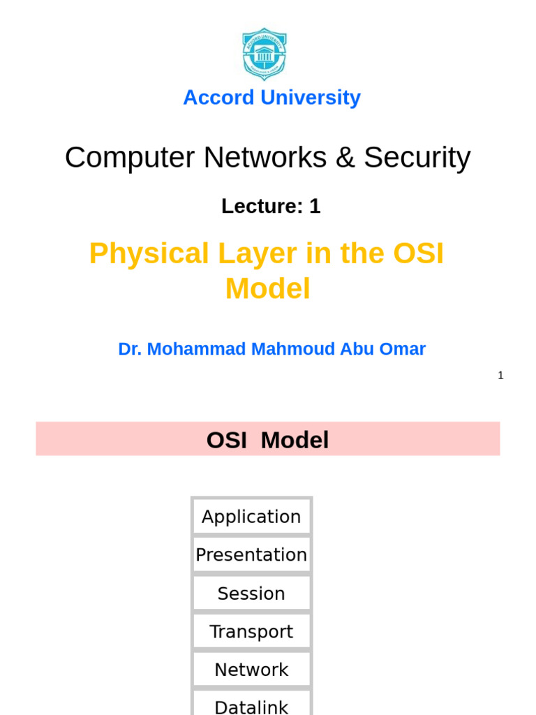 lecture 1 | PDF | Data Transmission | Telecommunications Engineering