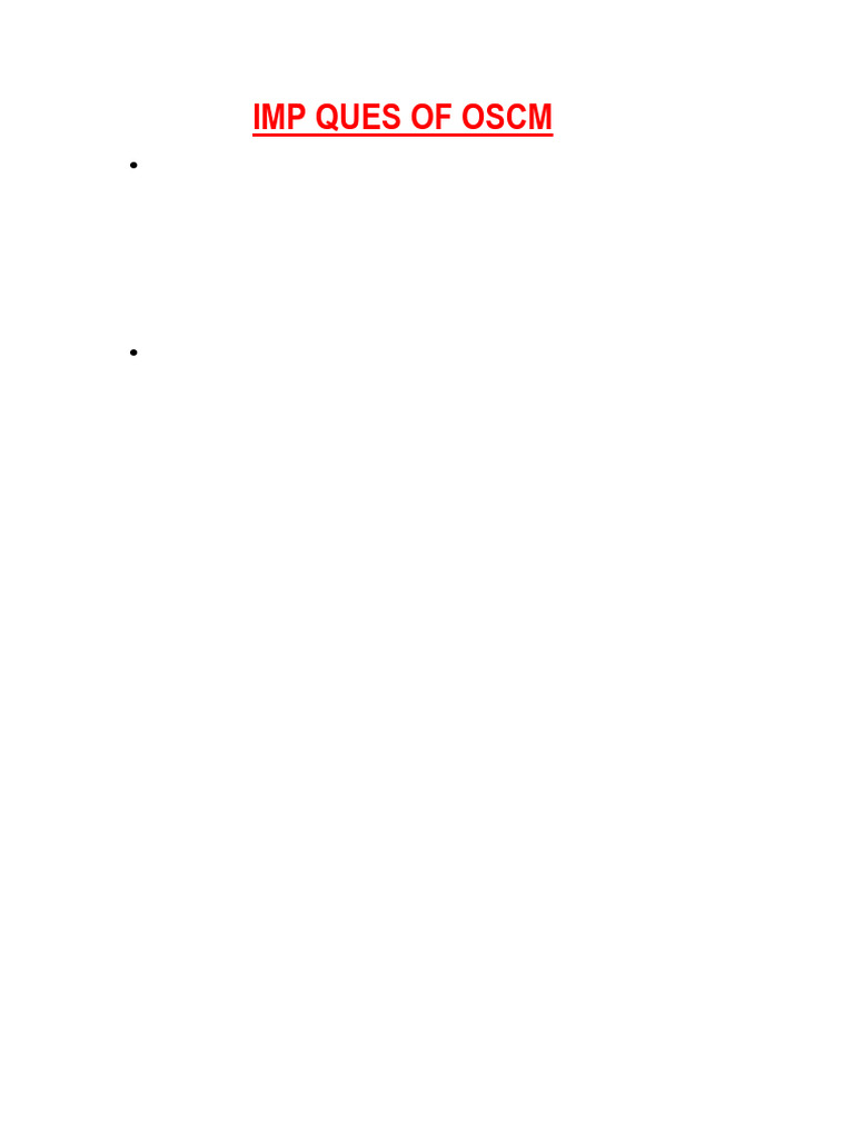 OSCM IMP Question Revised | PDF | Lean Manufacturing | Supply Chain