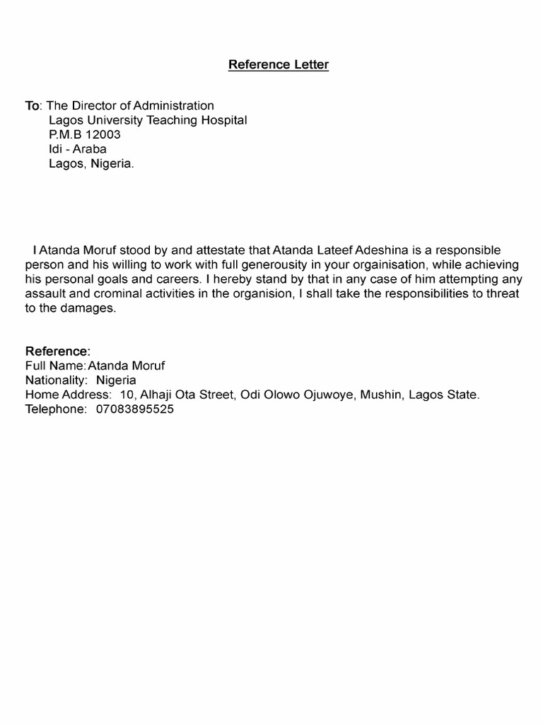 Reference Letter 3-1 | PDF