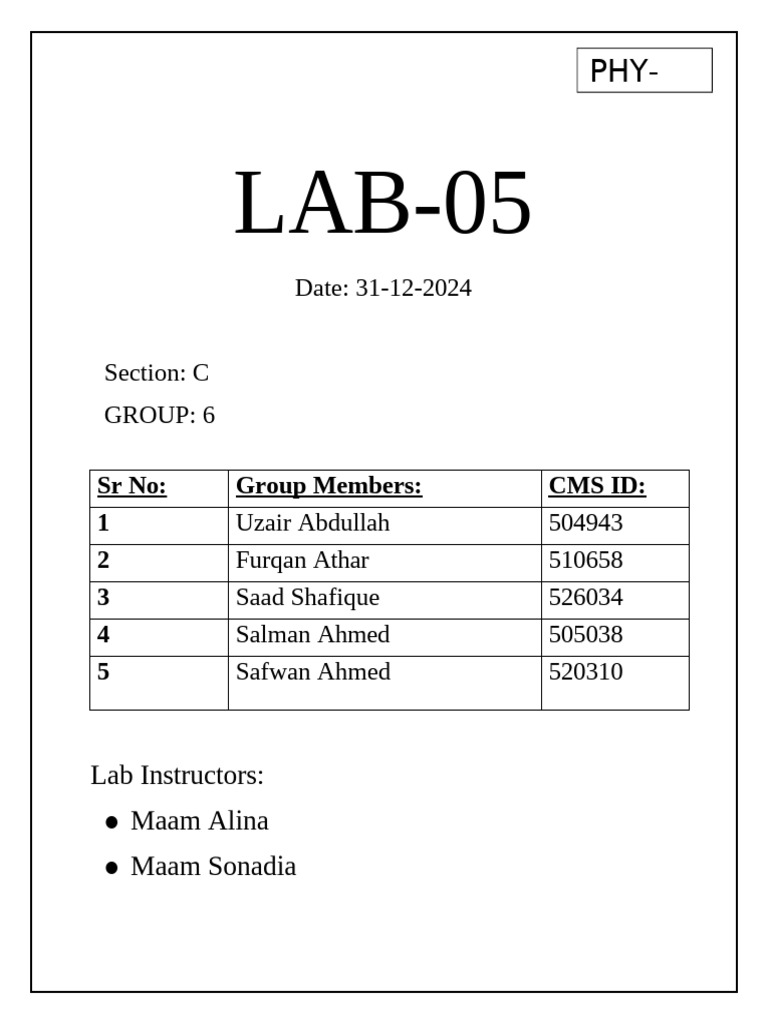 phy 109 final lab report | PDF | Gases | Reflection (Physics) phy 109 final lab report | PDF | Gases | Reflection (Physics)