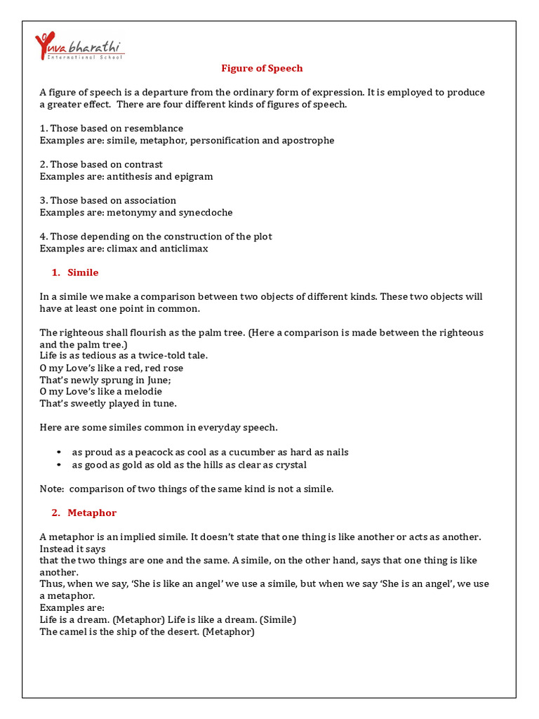 Figures of Speech - Poetic Devices 2020 | PDF | Senses | Metaphor