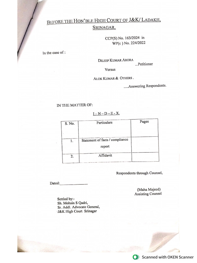 CCP(S) 163.2024 Dileep Kumar Arora | PDF