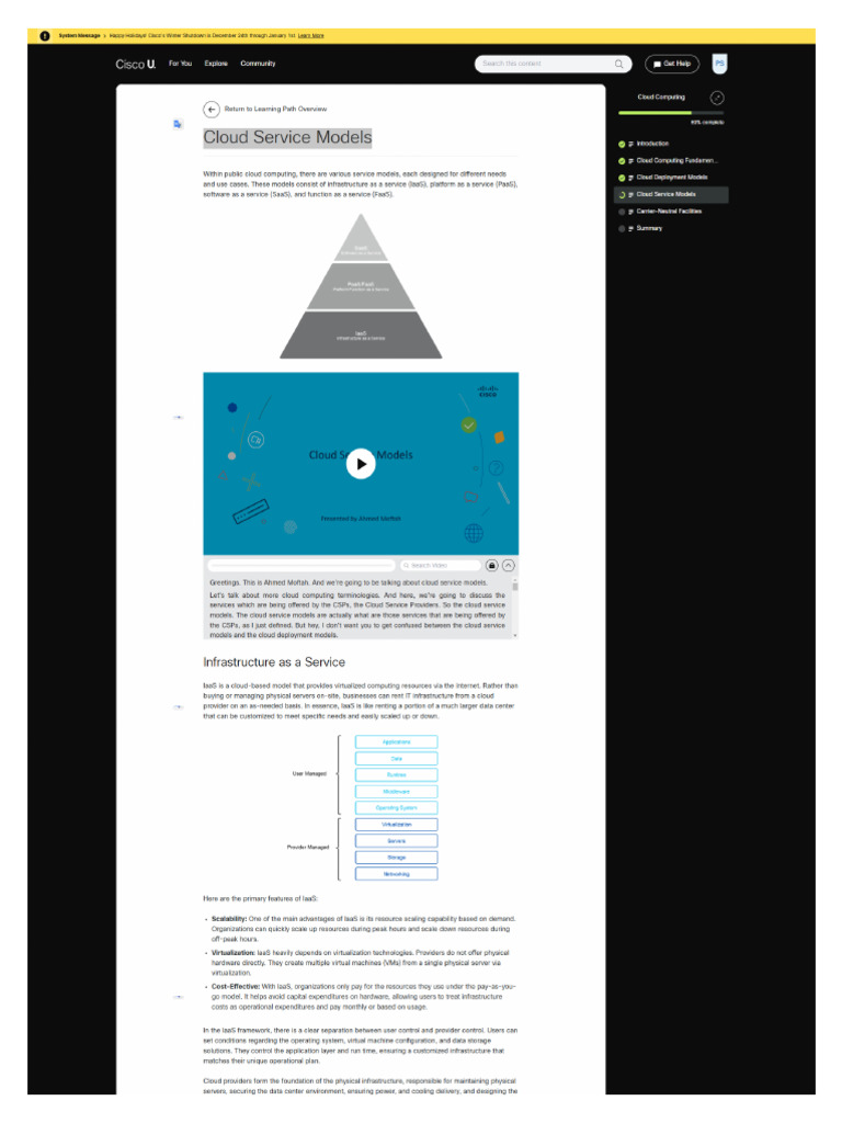 4 - Cloud Service Models | PDF