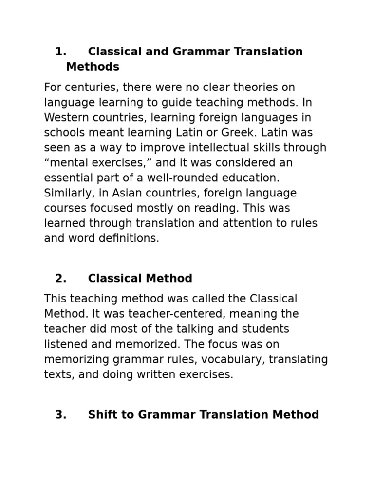 Evolution of Language Teaching Methods | PDF | Language Education ...
