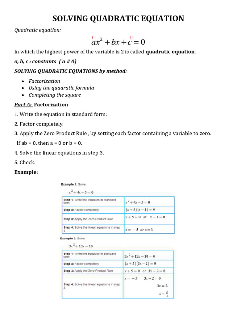 SOLVING EQUATION | PDF