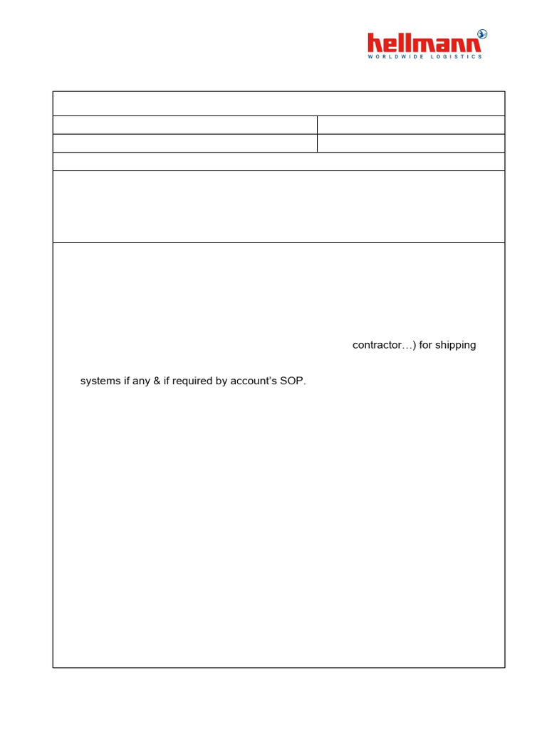 Hellmann - Airfreight Export OPS Intern | PDF | Invoice | Business