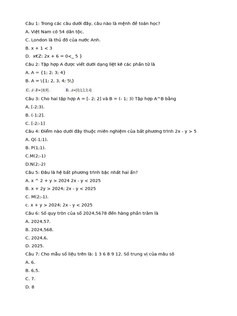 đề toán chk | PDF