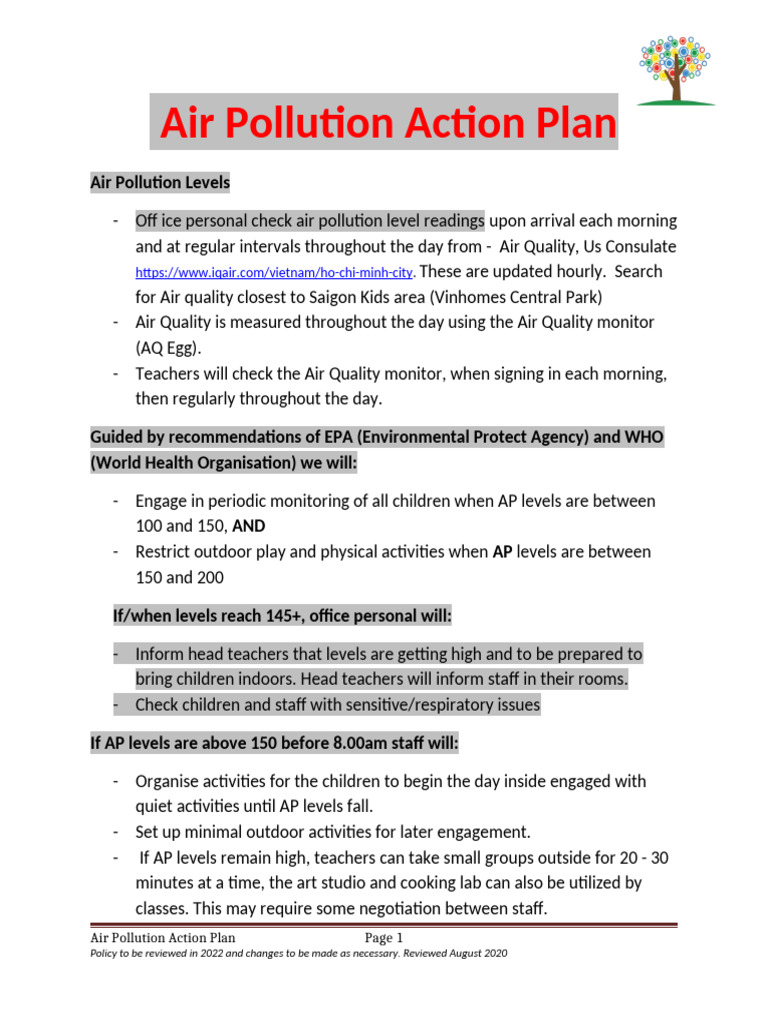 Air Pollution Action Plan | PDF
