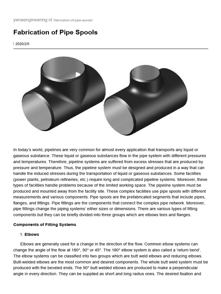 Fabrication of Pipe Spools | PDF | Pipe (Fluid Conveyance) | Mechanical ...