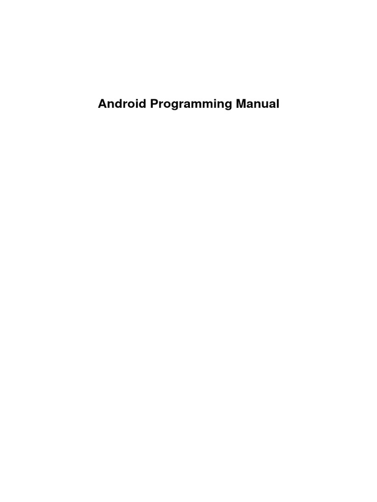 Android - Programming - Manual V3 - 6 | PDF | Barcode | Boolean Data Type