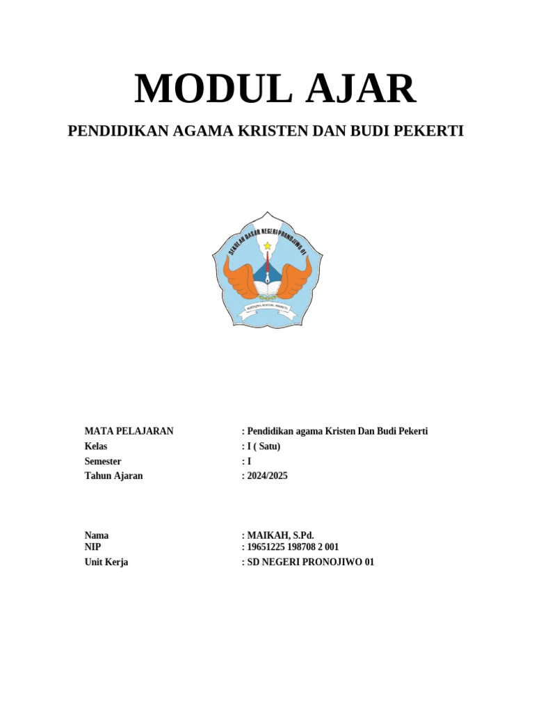Modul Ajar Agama Kristen | PDF