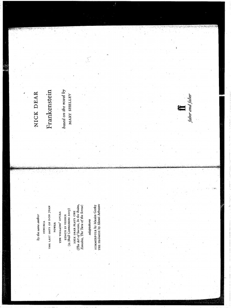 Frankenstein Script Cut | PDF