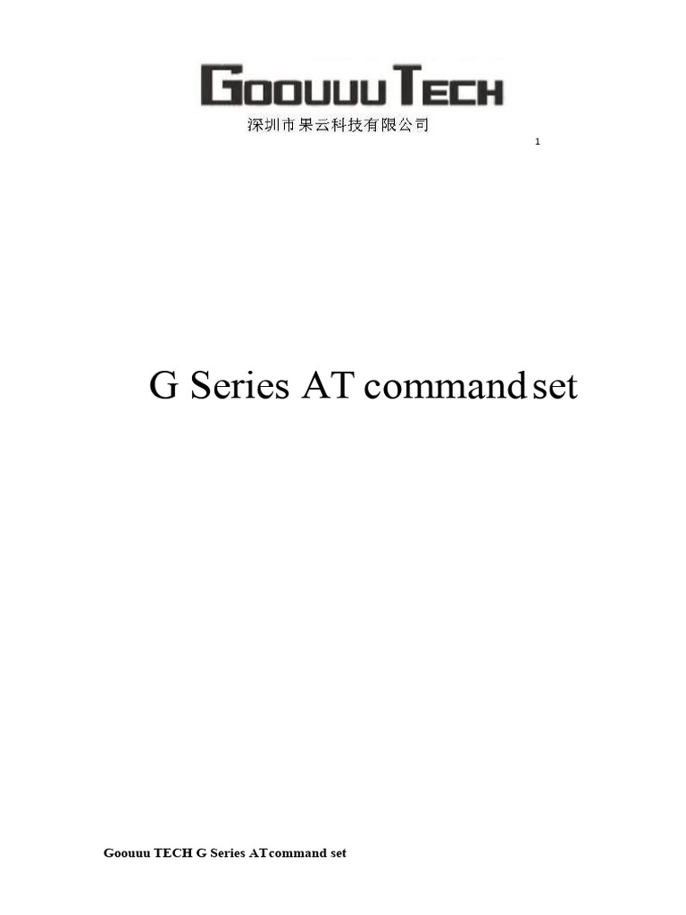 G Series AT Command Set Detailed - V1.4 - EN | PDF | Parameter ...