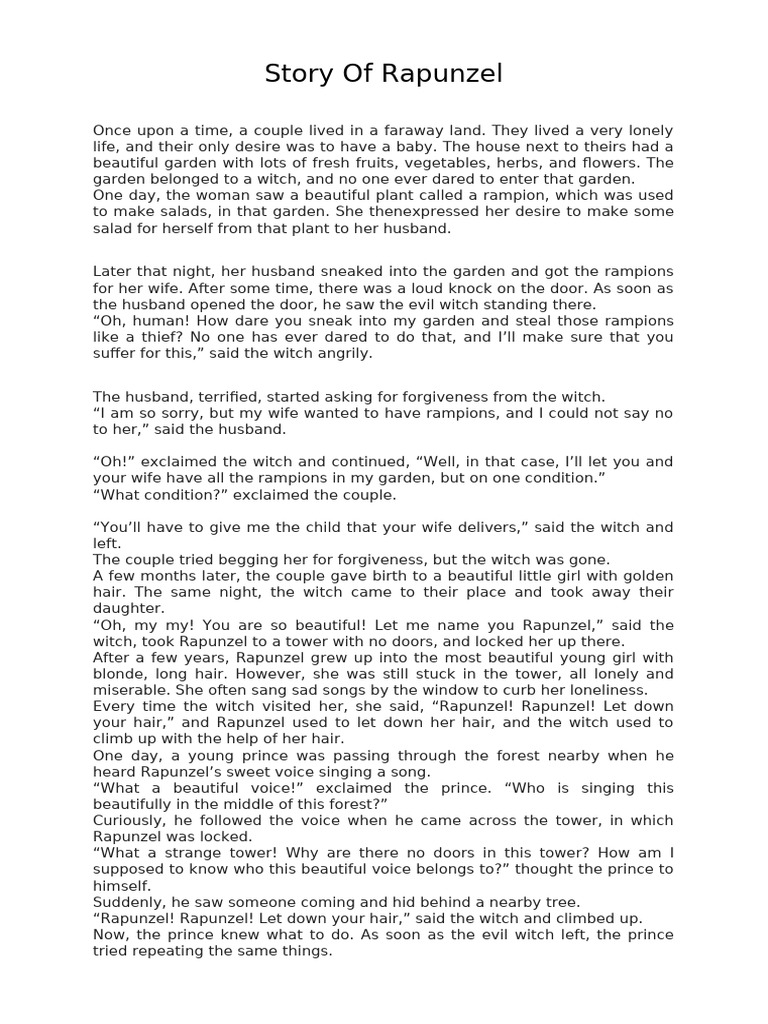 Rapunzel | PDF | Rapunzel