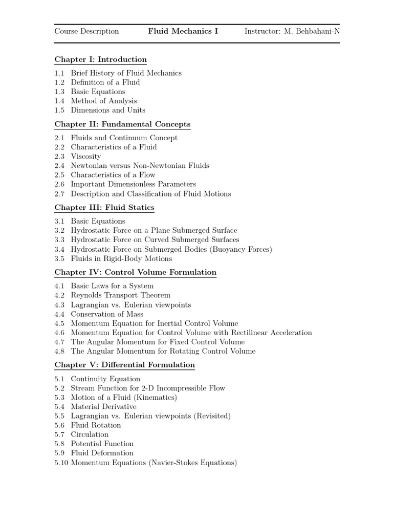 FM1-1 | PDF | Fluid Dynamics | Fluid Mechanics
