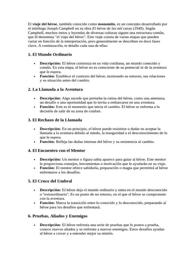 El Viaje Del Heroe | PDF