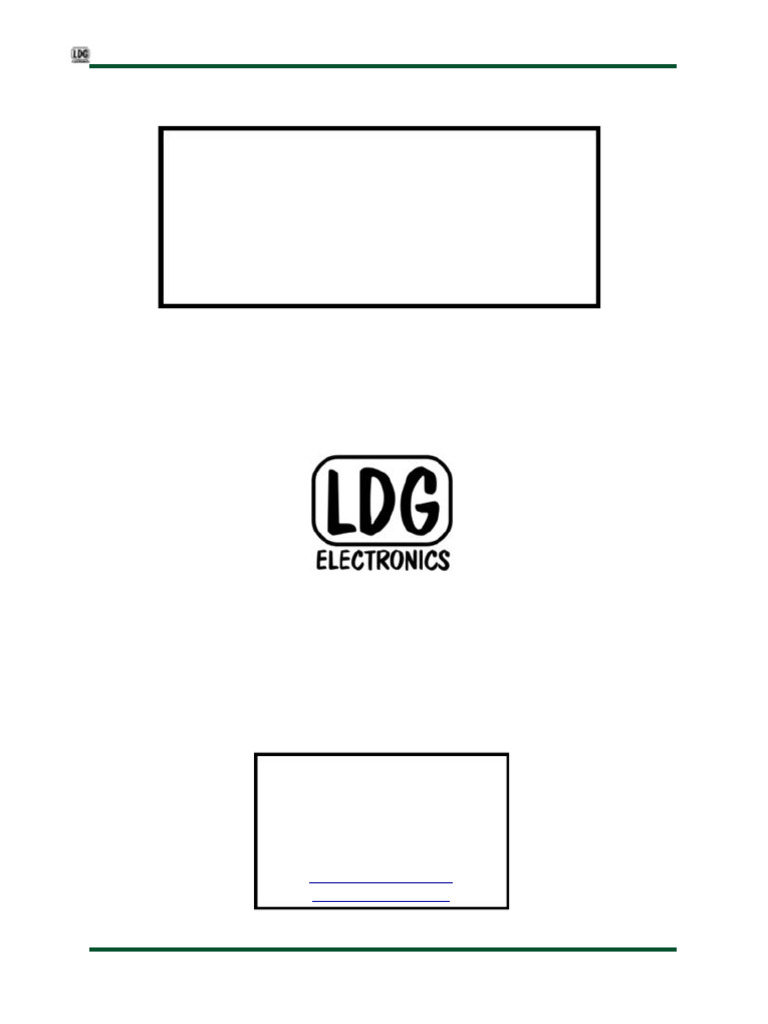 YT-100 Automatic Tuner Manual | PDF | Antenna (Radio) | Electrical ...
