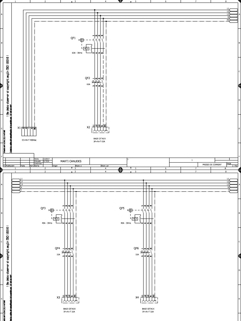 Cuadro Bases Metalico 63A | PDF