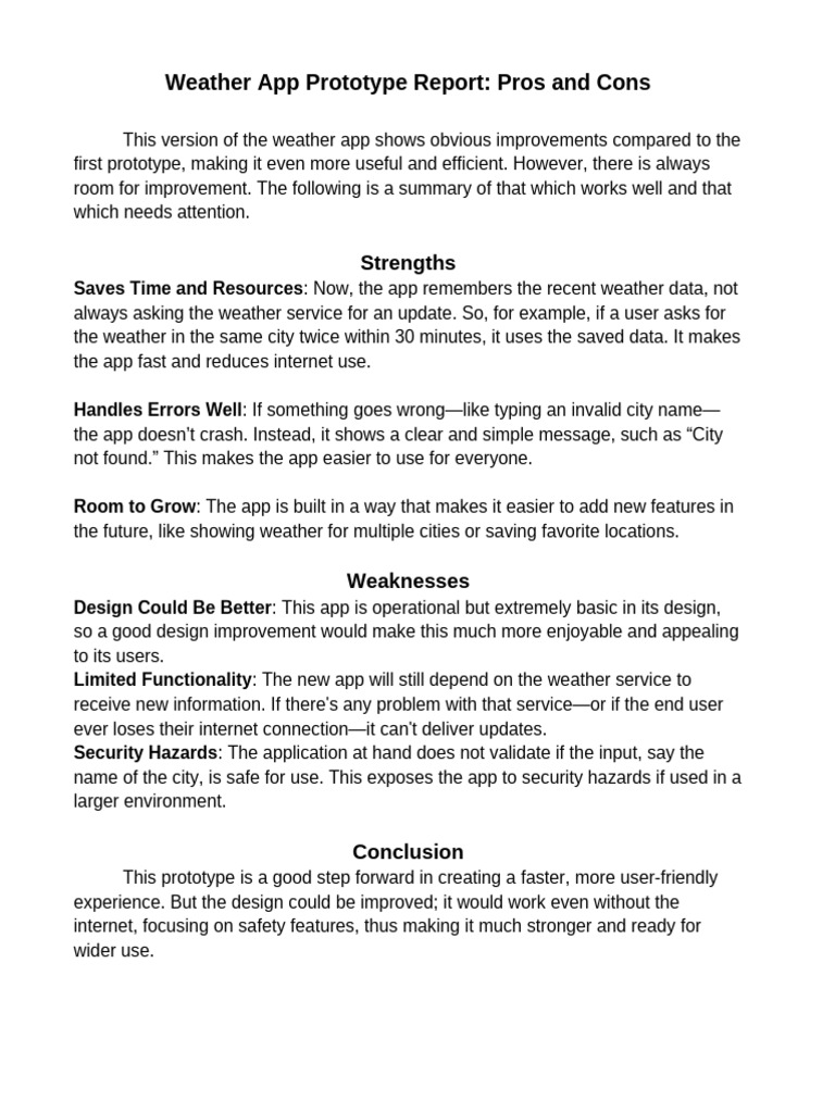 Prototype Report 2nd | PDF