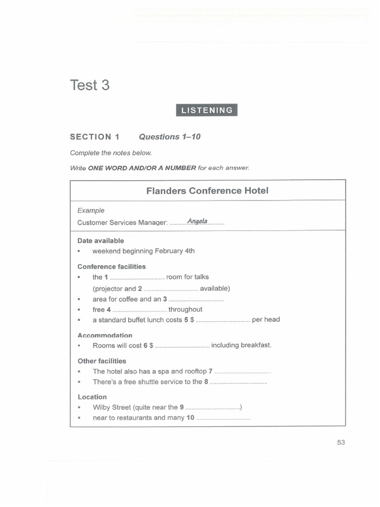 Listening Extra 8.3 - Unit 8, Full Test | PDF