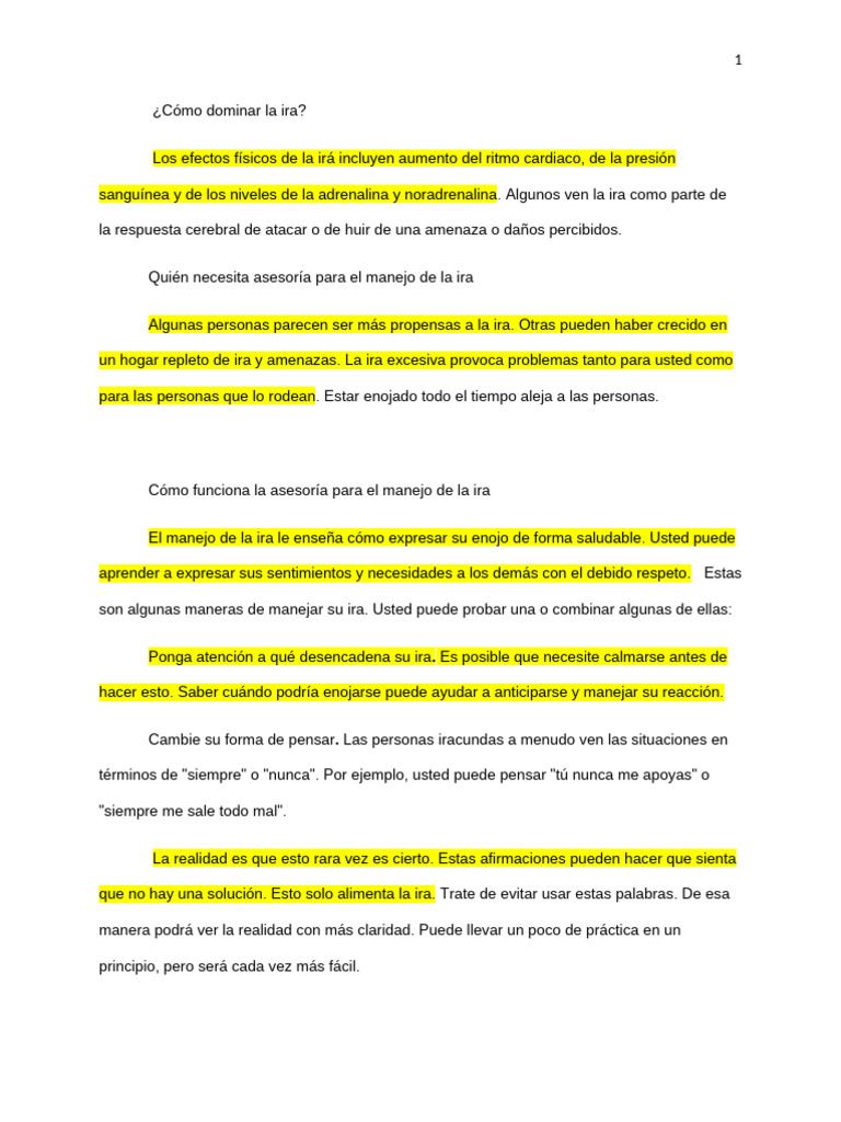 Cómo Dominar La Ira3 | PDF | Ira | Conceptos psicologicos
