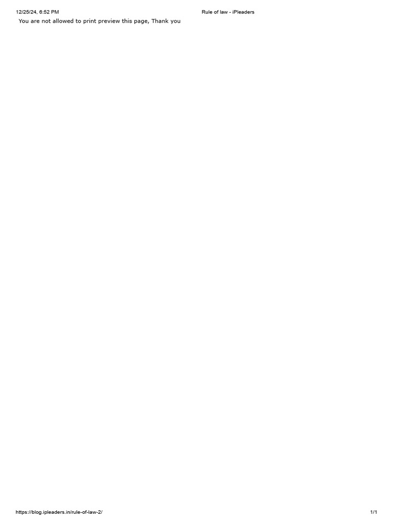 Rule of Law - IPleaders | PDF