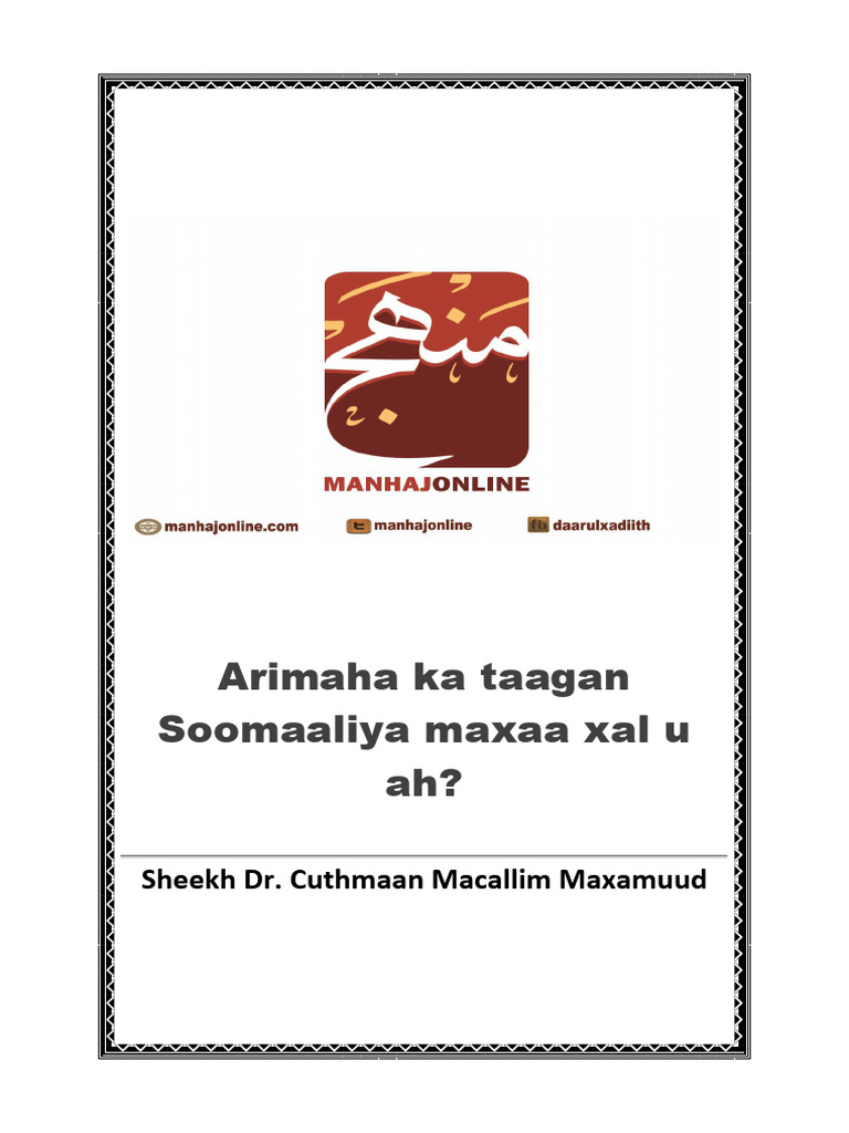 @somalilibrary - Arimaha Somalia | PDF