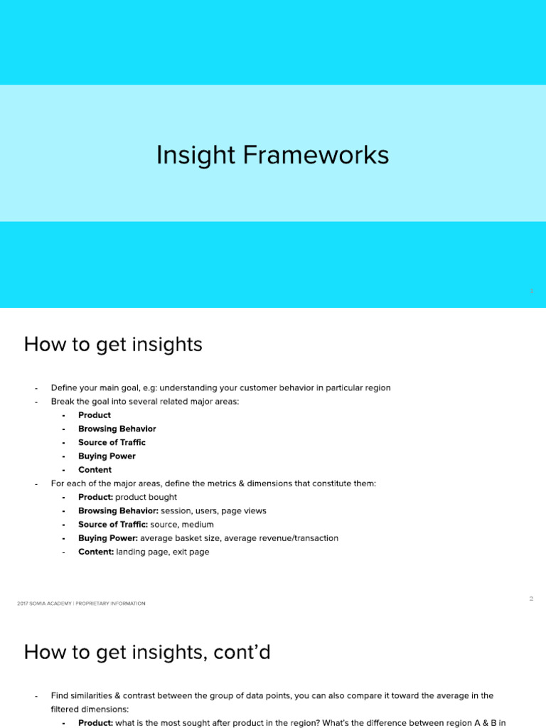 Insight Frameworks | PDF