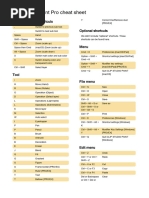 Aseprite Quick Reference - Cheat Sheet | PDF | Computing | Human–Computer Interaction