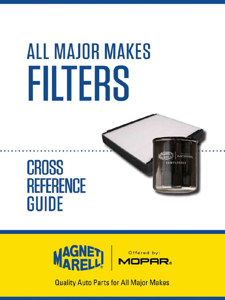 Filters Cross Reference Guide 03-2016 | PDF | Chrysler