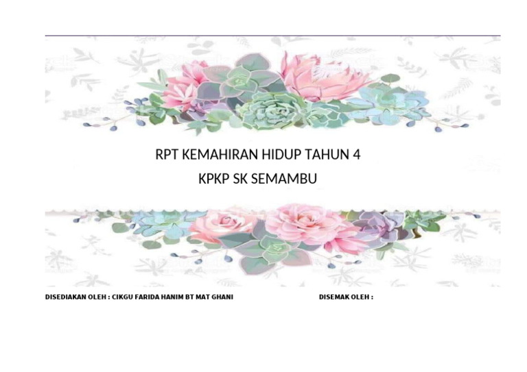 Cover Page RPT | PDF