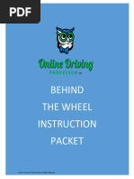 In-Car Observation & Behind-The-Wheel Instruction Log | PDF