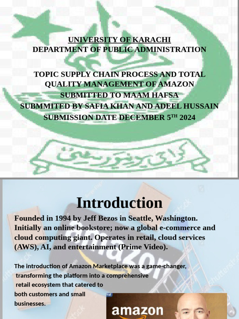 Amazon Presentation 2 | PDF | Supply Chain | Customer