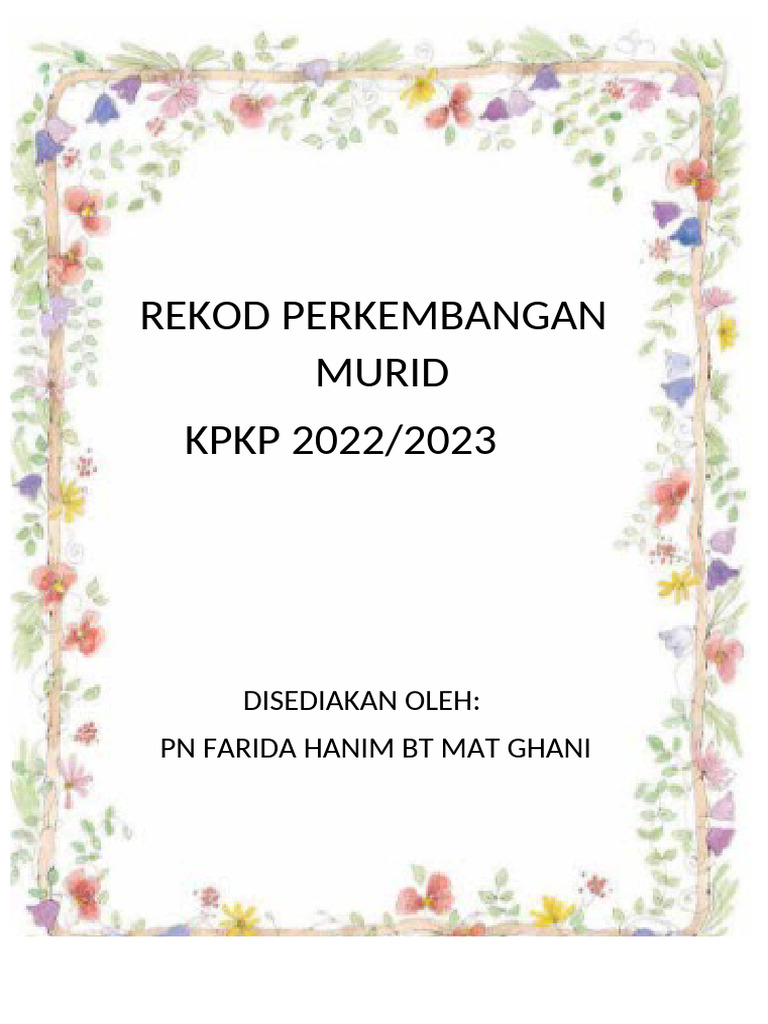 Cover Rekod PBD 2022 | PDF
