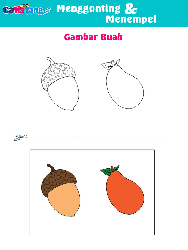 Menggunting Dan Menempel Gambar Buah Mangga | PDF