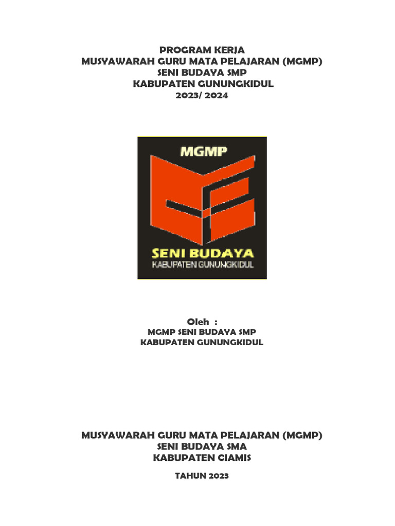 Proker MGMP Tahun 2023-2024 | PDF