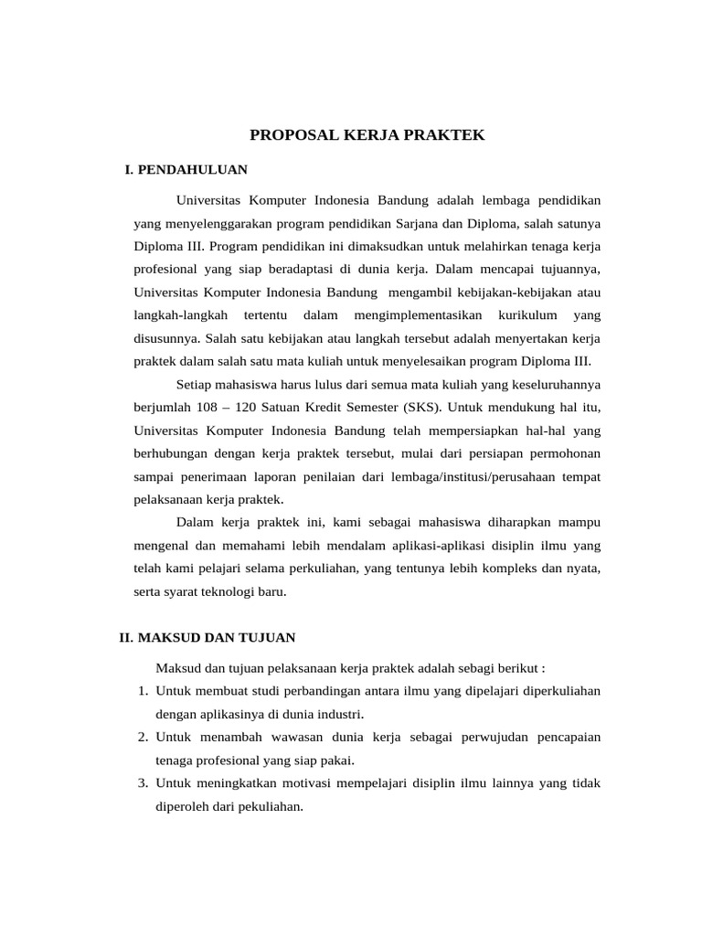 Proposal KP - Tekkom2 | PDF