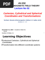 Curl in Spherical and Cylindrical Coordinates | PDF