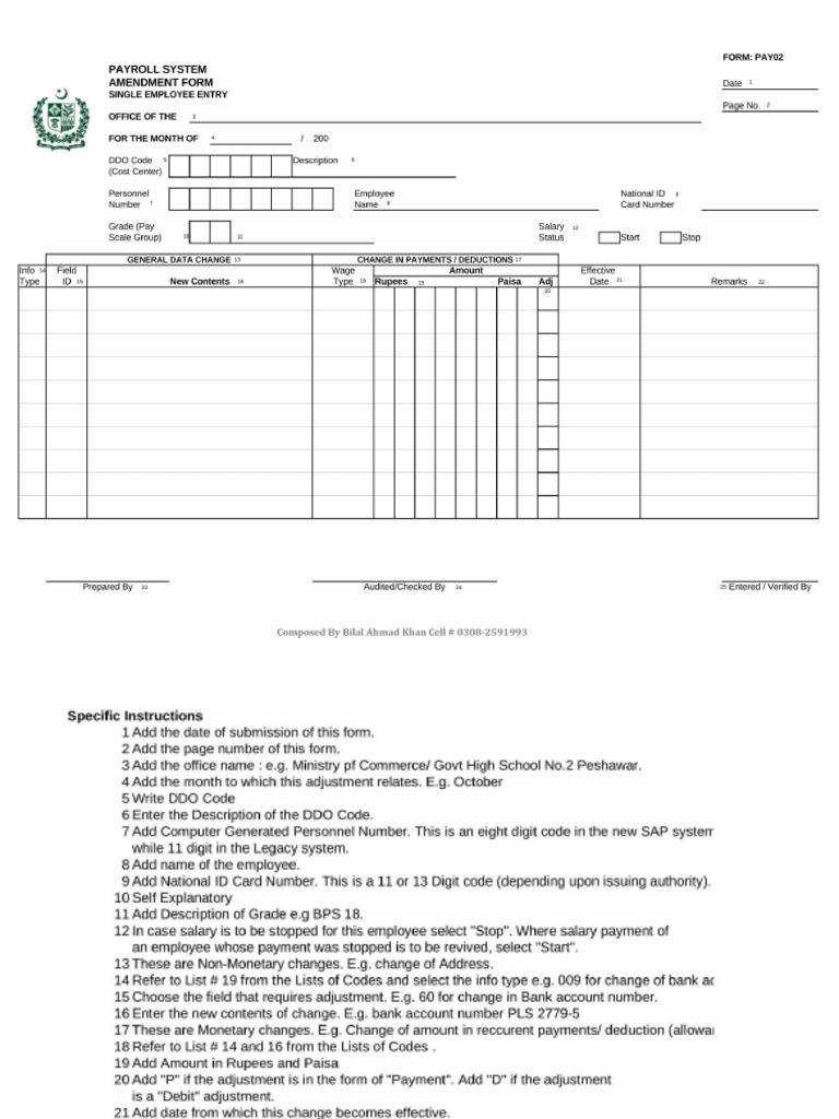 Change Form2 | PDF