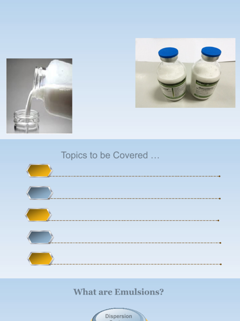 4 Emulsions | PDF | Emulsion | Colloid