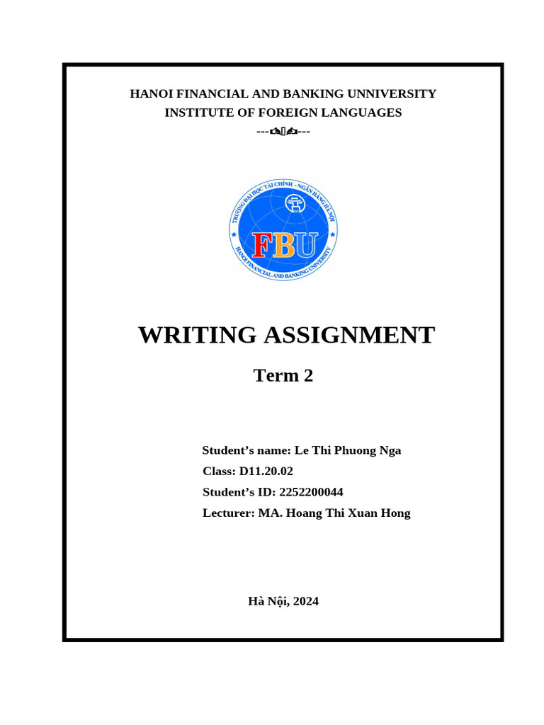 Writing Assignment Lê Nga | PDF | Poverty | Poverty & Homelessness