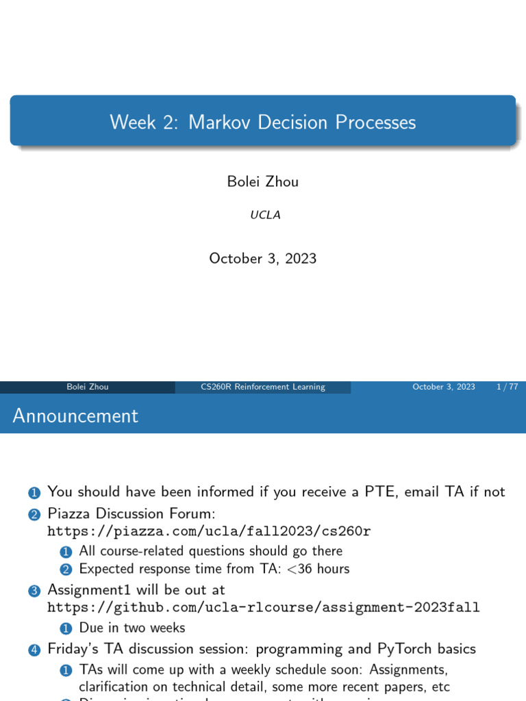2023 Week2 Lecture Before | PDF | Dynamic Programming | Applied Mathematics