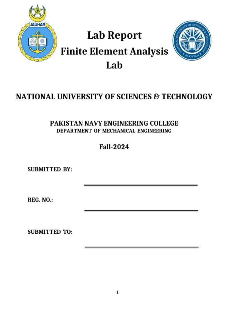LAB Manual FEA | PDF | Young's Modulus | Elasticity (Physics)