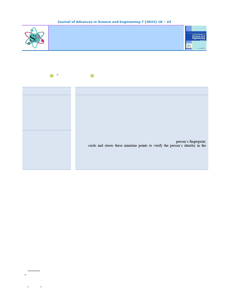 Fingerprint Biometric Access System Design | PDF | Rectifier | Fingerprint