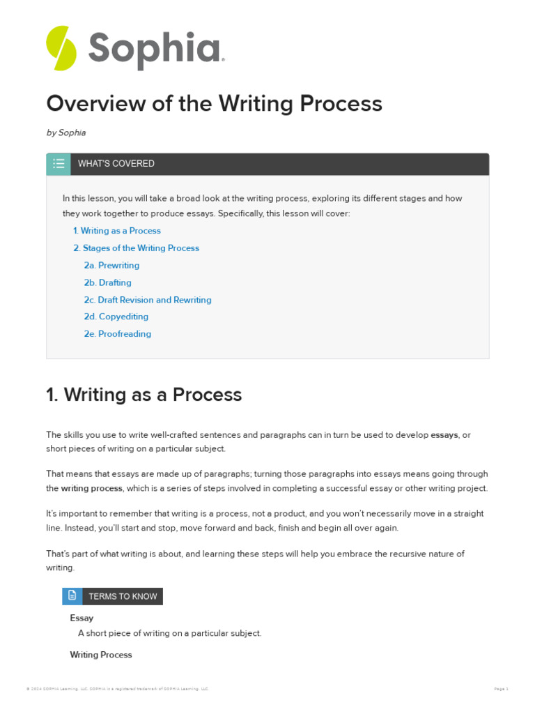 Overview of The Writing Process | PDF | Copy Editing | Proofreading