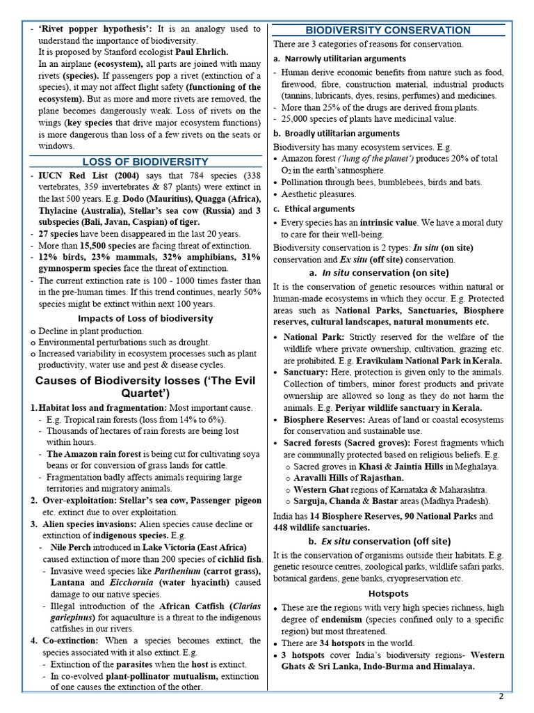 Biodiversity | PDF | Conservation Biology | Biodiversity