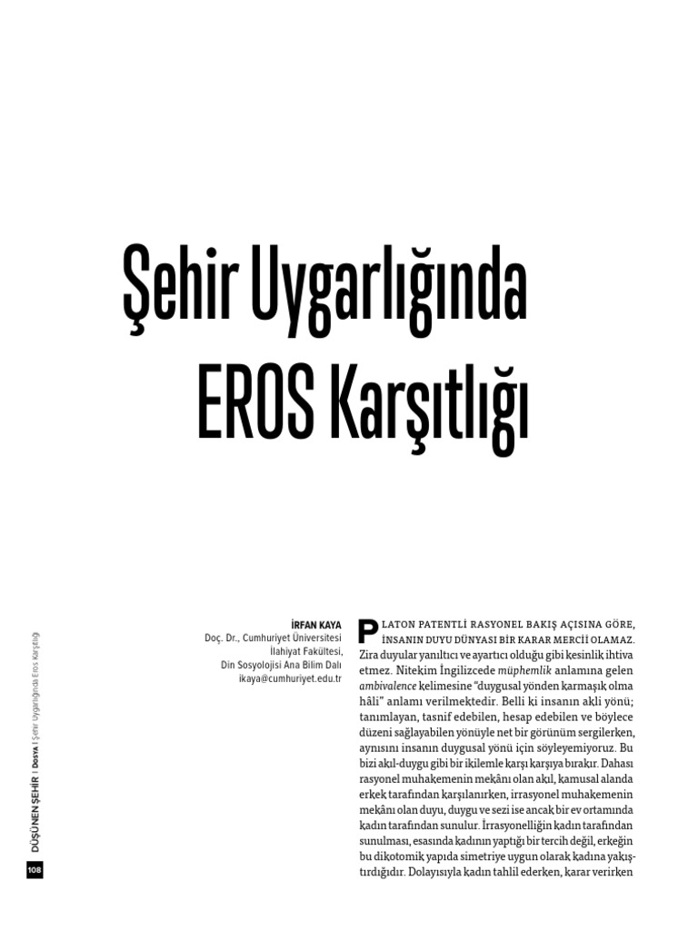 Sehir_Uygarliginda_Eros_Karsitligi_Irfan (1) | PDF