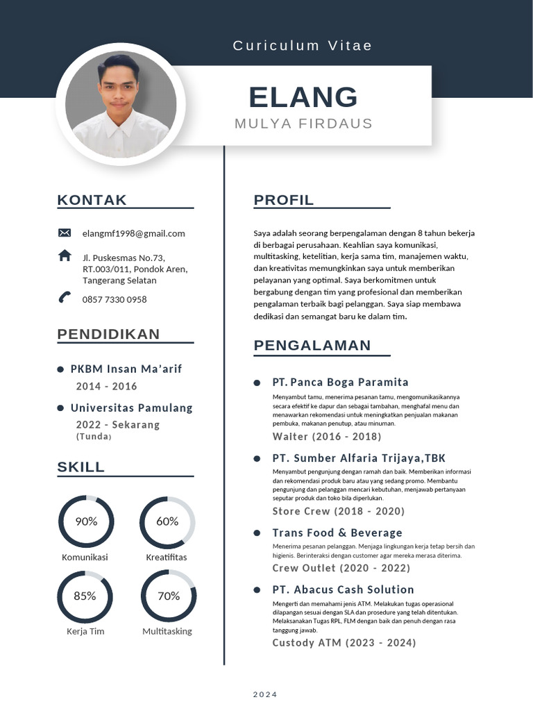 CV Elang Mulya Firdaus | PDF