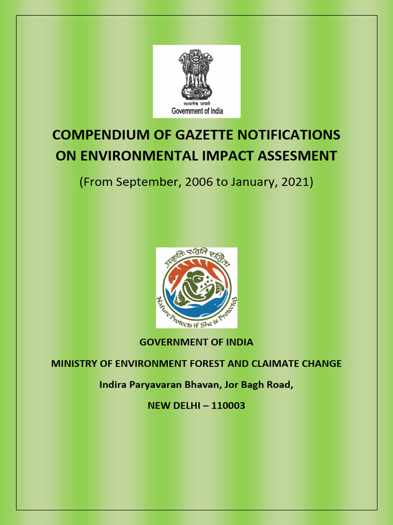 Compendium of Gazette Notifications On Environmental Impact Assesment ...