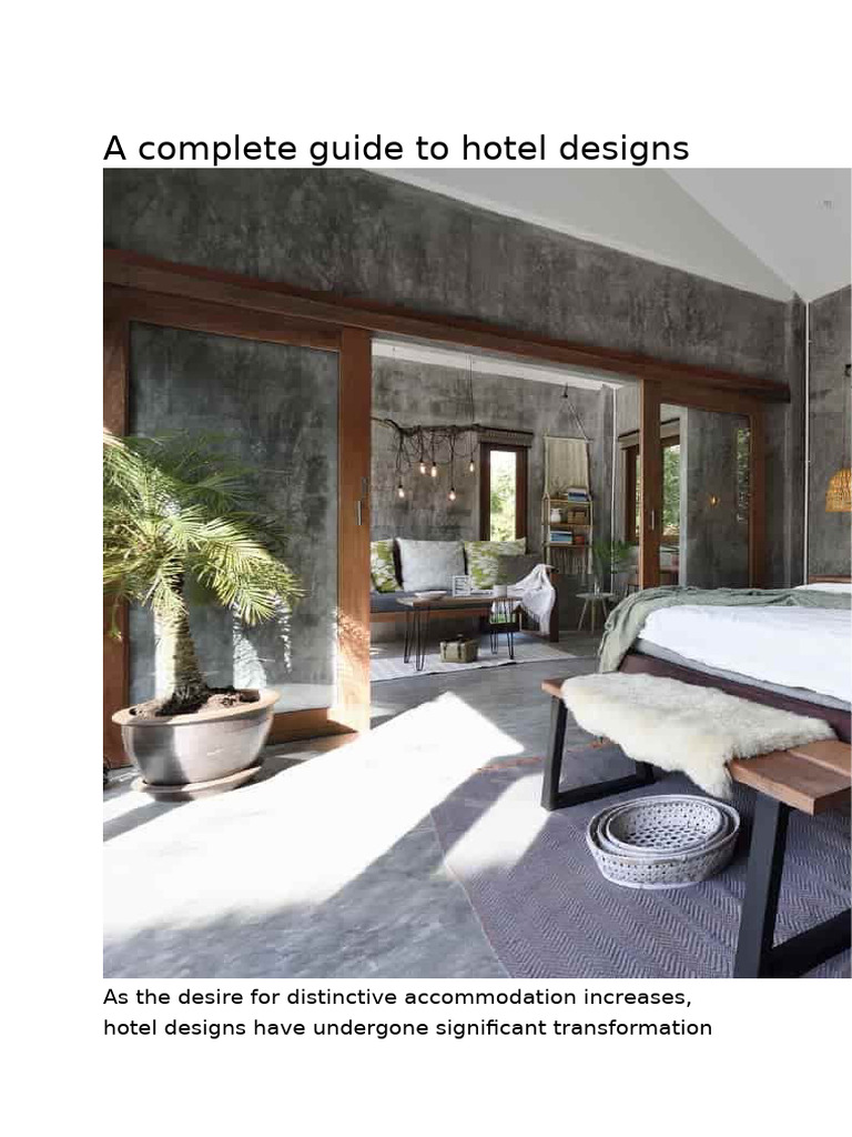 A Complete Guide To Hotel Designs | PDF | Efficient Energy Use | Lighting